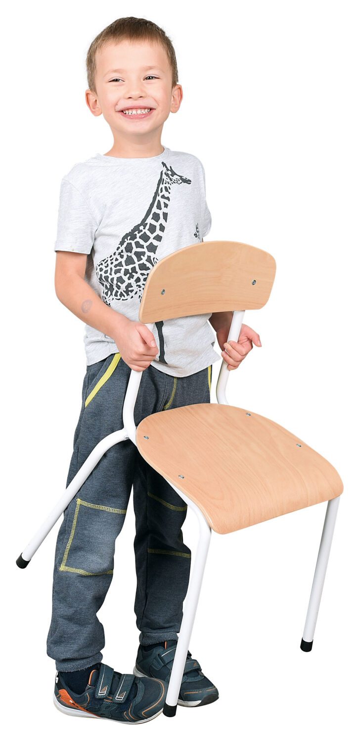 Adam stoel 4 - 6 jaar Wit - 6 stuks - Baaslevert.